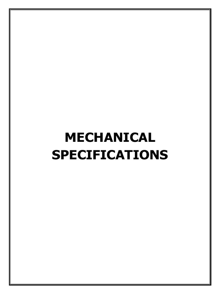Mechanical Specifications | PDF