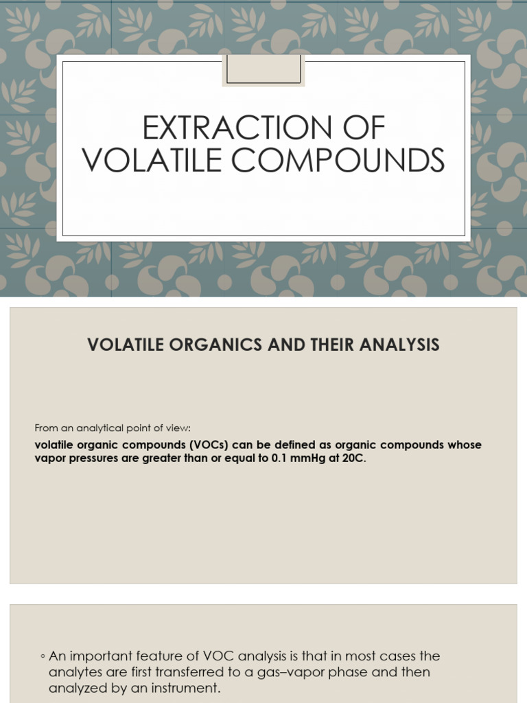 Sample Preparation - Volatile Compounds | Download Free PDF | Gas ...