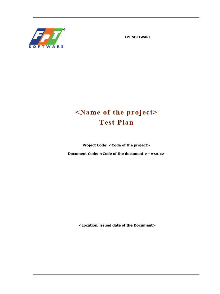 Template - Test Plan | PDF