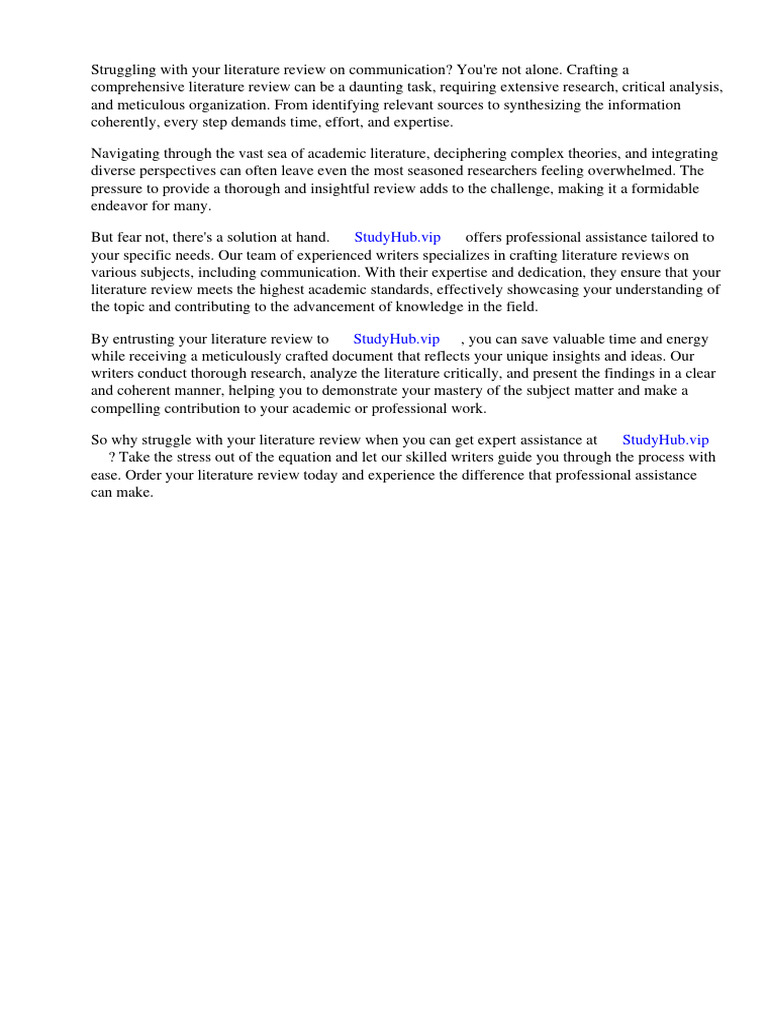 Communication Literature Review Example | PDF | Leadership | Communication Communication Literature Review Example | PDF | Leadership | Communication