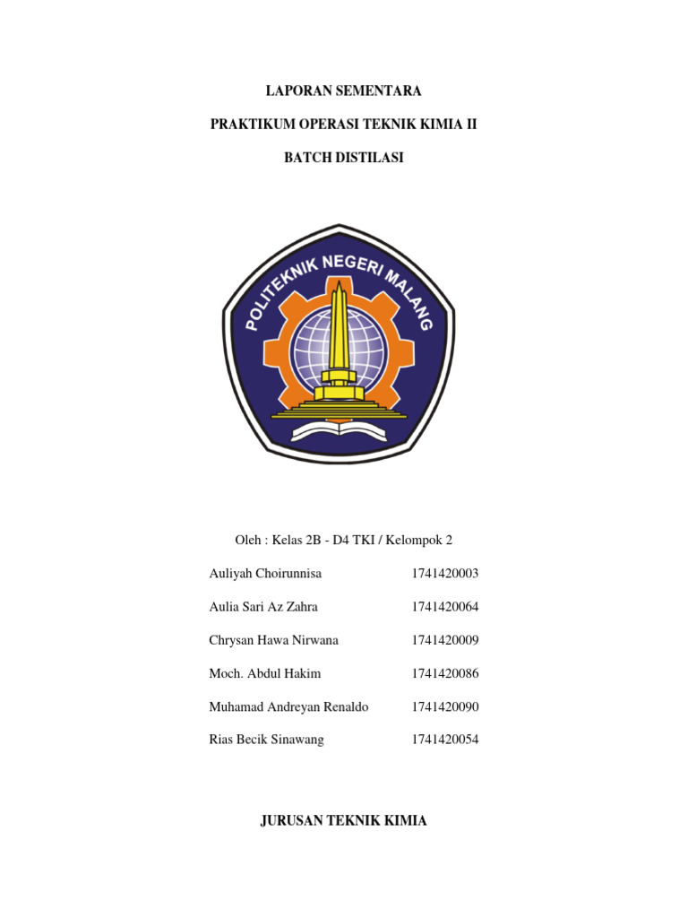Laporan OTK 2 Batch Distilasi - Muhamad Andreyan Renaldo | PDF