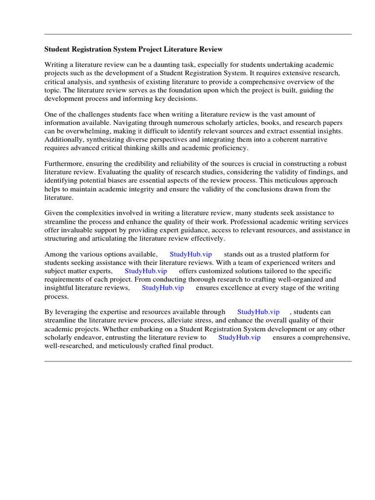 Student Registration System Project Literature Review | Download Free PDF | Databases | Information