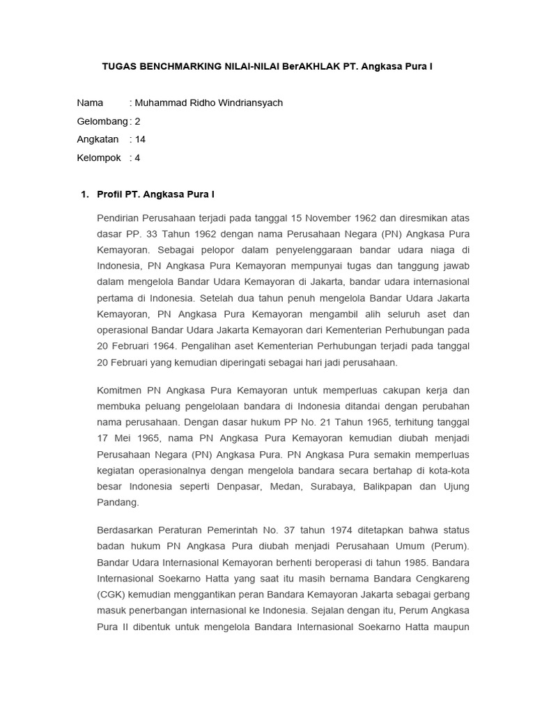 Tugas 4 Agenda 2 - Muhammad Ridho Windriansyach - Benchmarking | PDF | Sains & Matematika