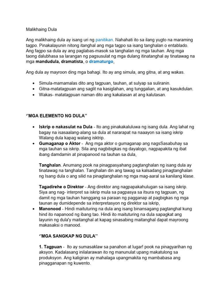 Malikhaing Dula 2 | PDF