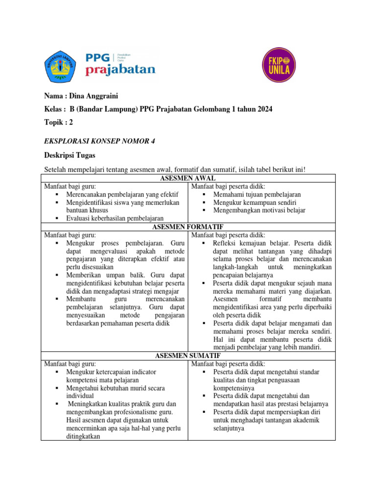 Dina Anggraini - Eksplorasi Konsep Topik 2 Page 4 | PDF