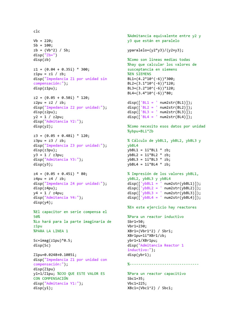 Ejercicio YBUS | PDF | Ingenieria Eléctrica | Electricidad
