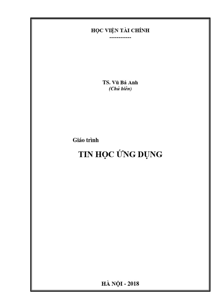 Giáo Trình Tin NG D NG - Final | PDF