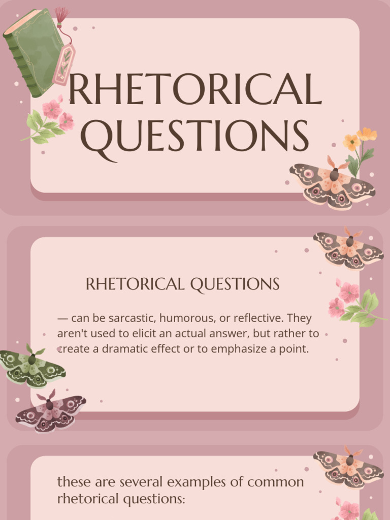 Guide to Using Rhetorical Questions | PDF