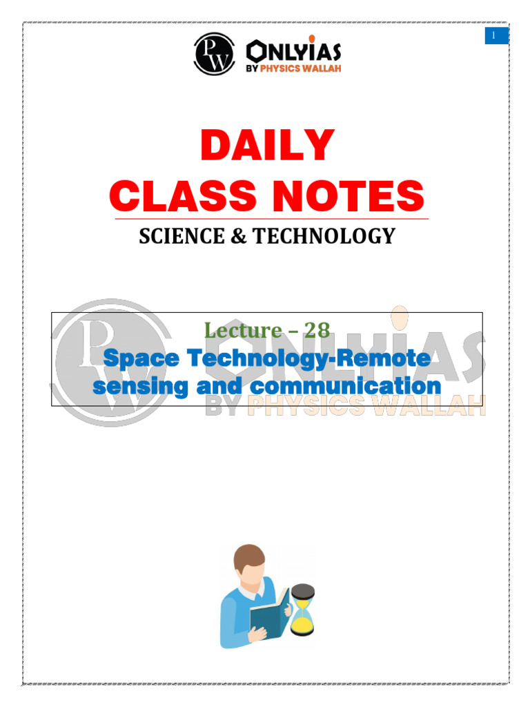Science & Technology Class Notes | PDF | Weather Satellite | Satellite