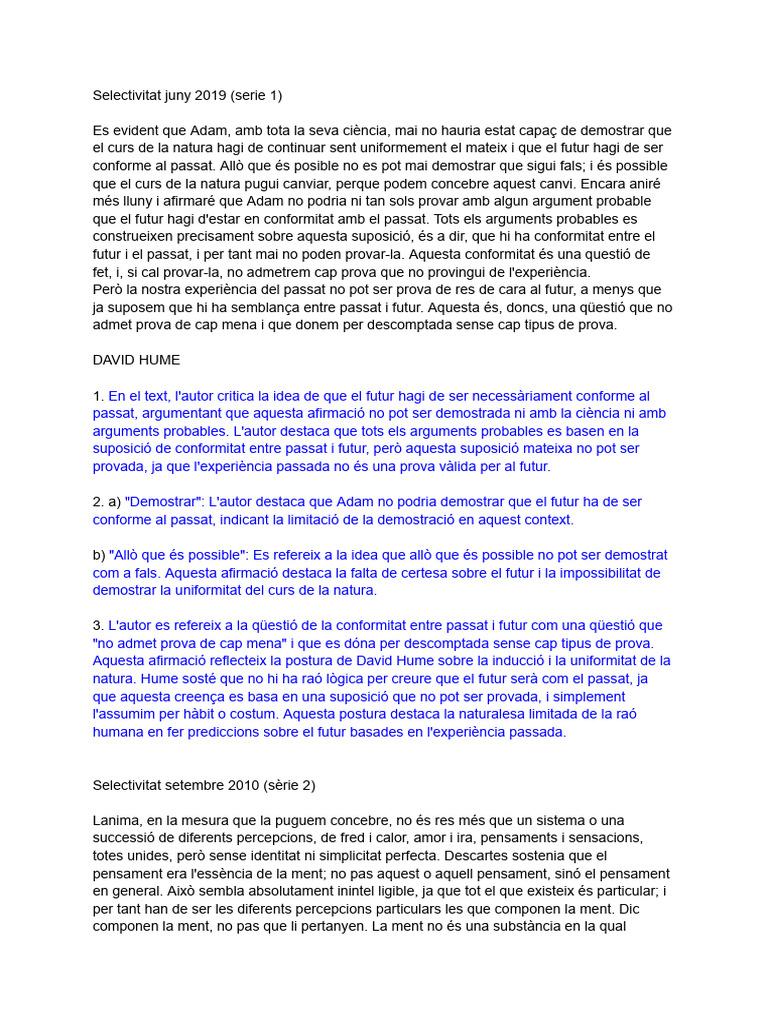 Comentaris Locke - Hume | PDF