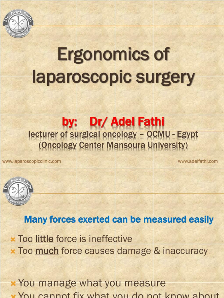 Ergonomics of Laparoscopy | PDF