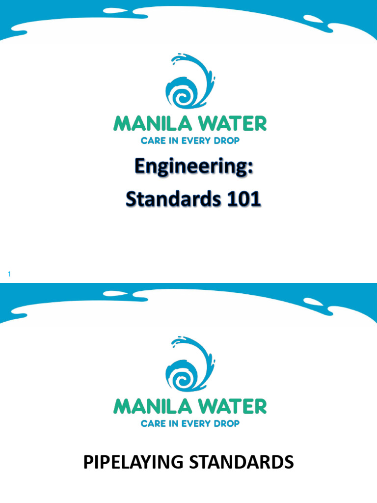 Manila Water Standards 101 | Download Free PDF | Pipe (Fluid Conveyance ...