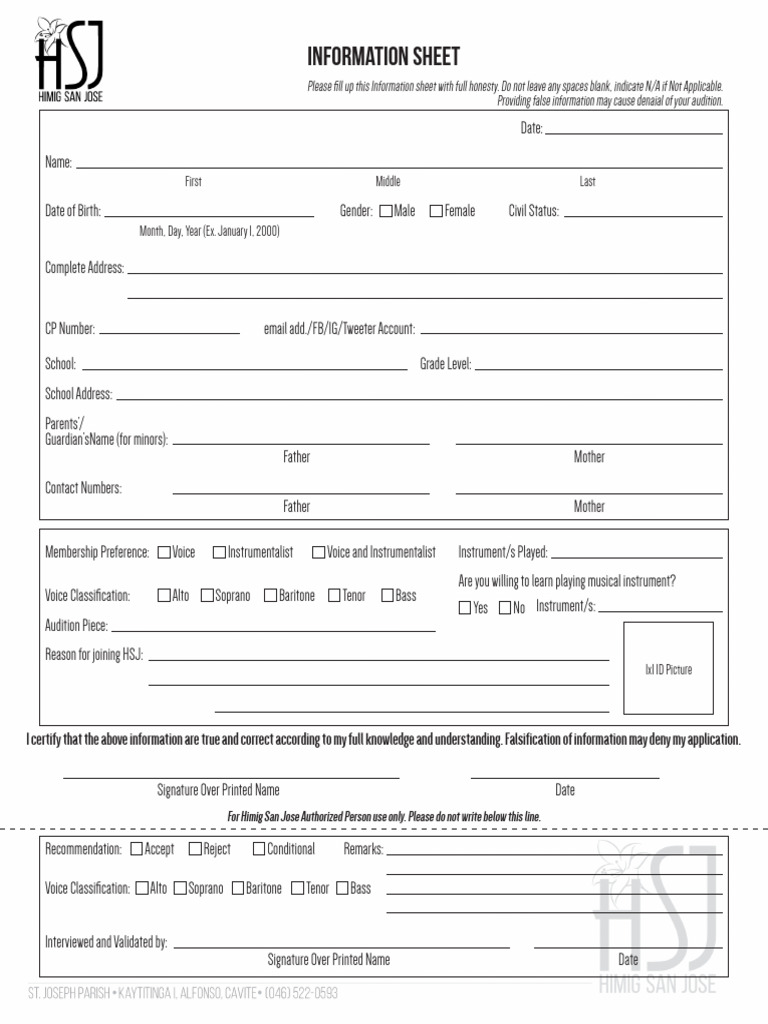 Information Sheet | PDF