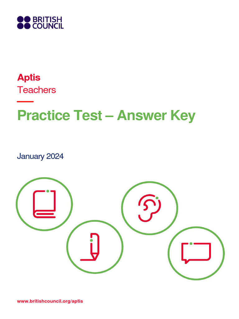 Aptis for Teachers Practice Test Guide | PDF | Vocabulary | Grammar