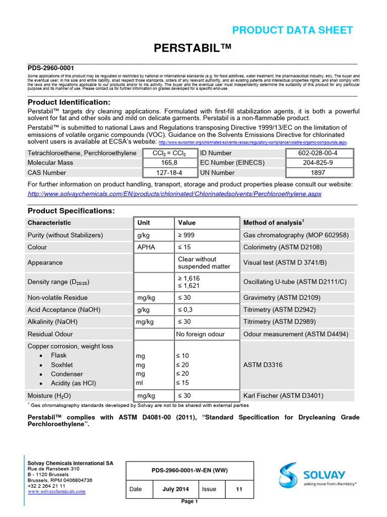 solvay coa | PDF | Volatile Organic Compound | Materials