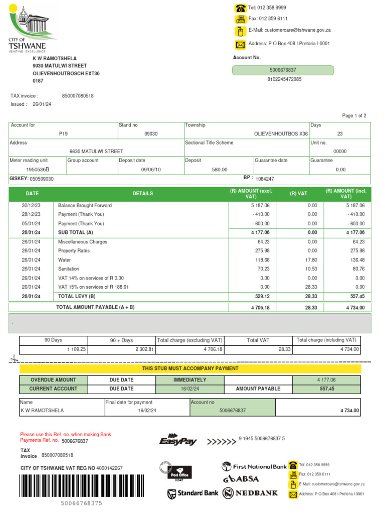 Date Details (R) AMOUNT (Excl. Vat) (R) Vat (R) AMOUNT (Incl. Vat) | PDF