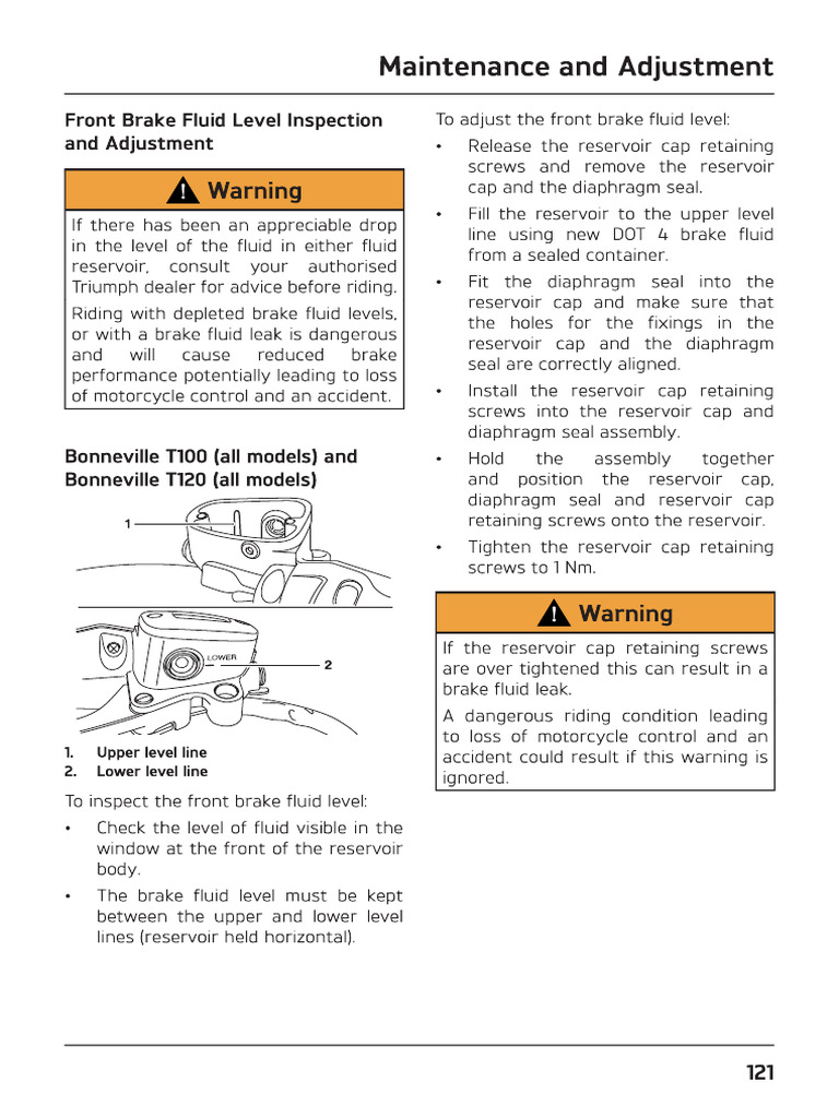 Triumph Service Manual 121-130 | PDF