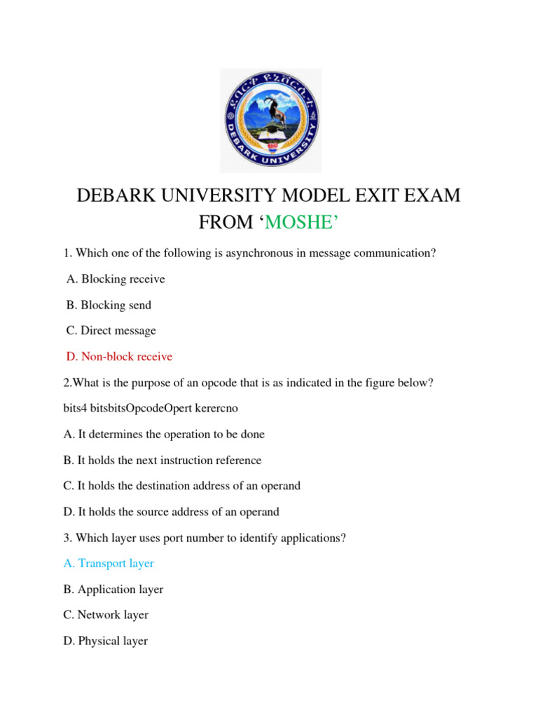 Exit Exam MODEL ANSWER | PDF | Compiler | Programming