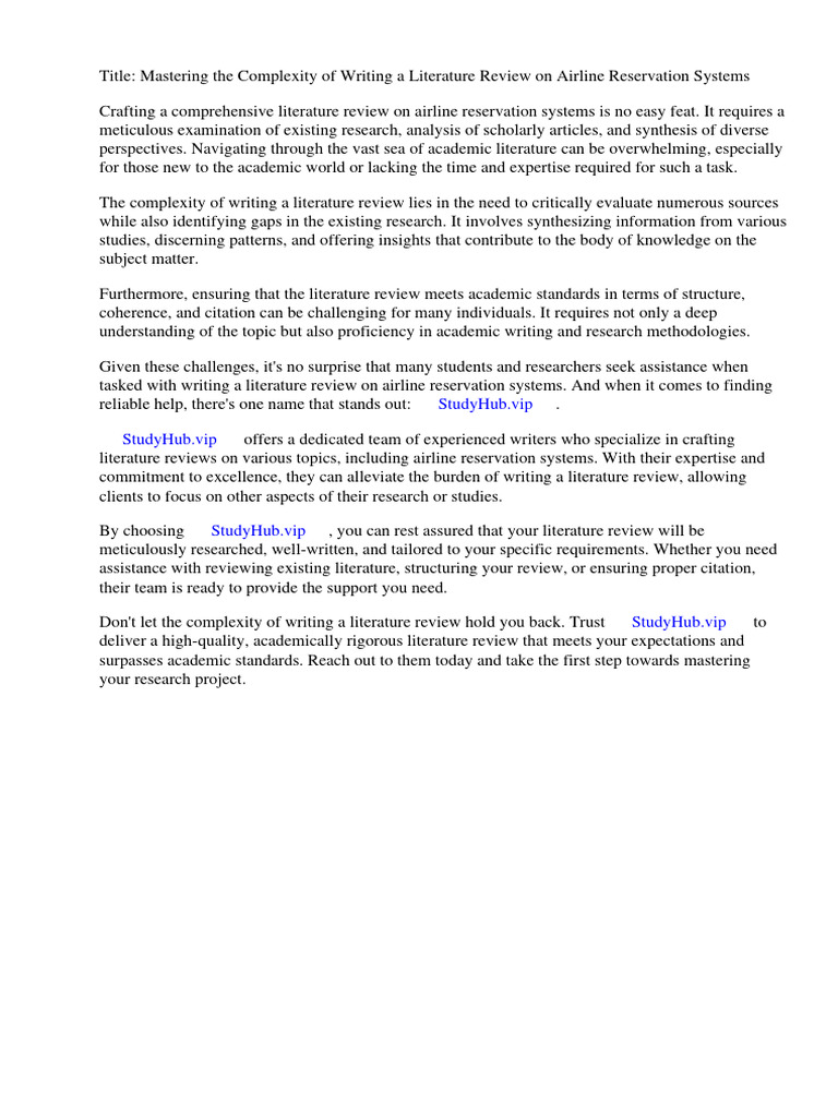 Literature Review On Airline Reservation System | PDF | Databases | Java (Programming Language)