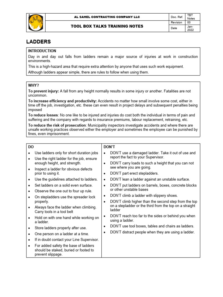 34. Ladders | PDF | Ladder | Employment
