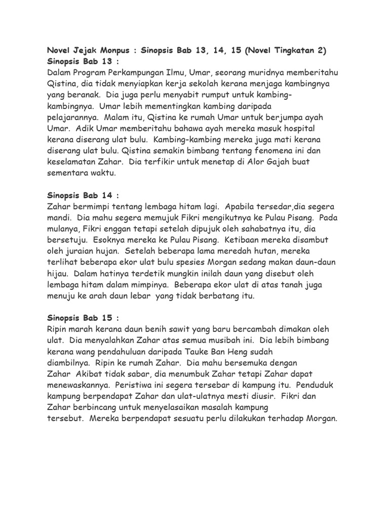 Novel Jejak Monpus | PDF | Fiksi Misteri, Thriller, & Kejahatan