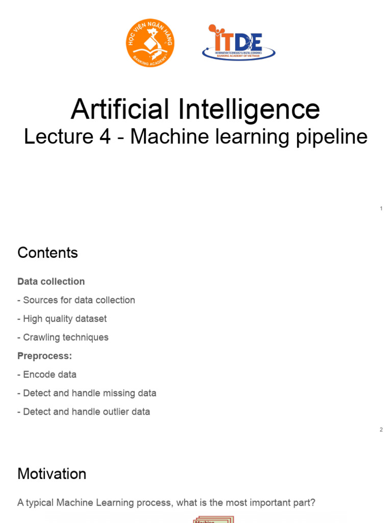 Lecture 4 - Machine Learning Pipeline | PDF | Machine Learning | Outlier