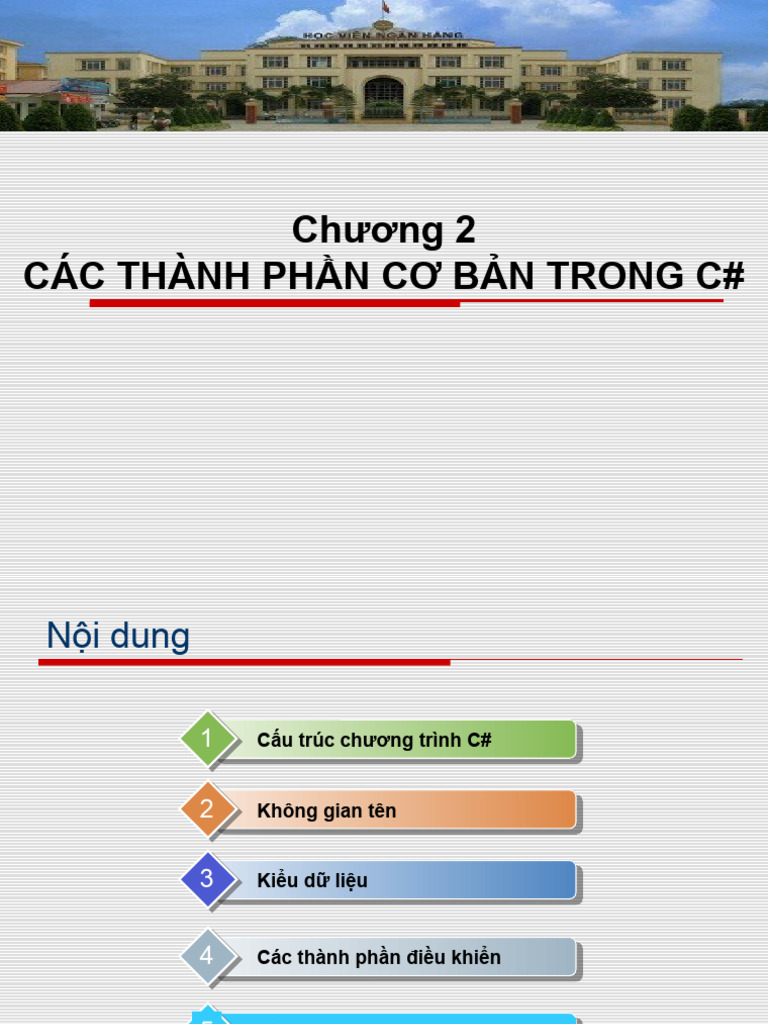 C02-Cac Thanh Phan Co Ban Trong C# | PDF
