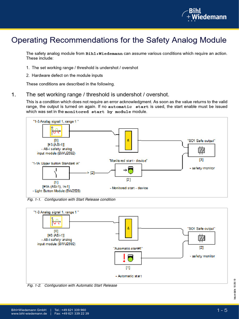 En Operating Recommendations Safety Analog | PDF