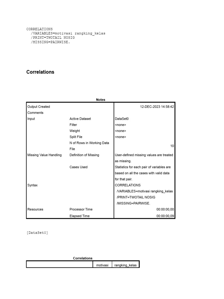 Latihan Statistik (Korelasi Rank Kendall) | Download Free PDF ...