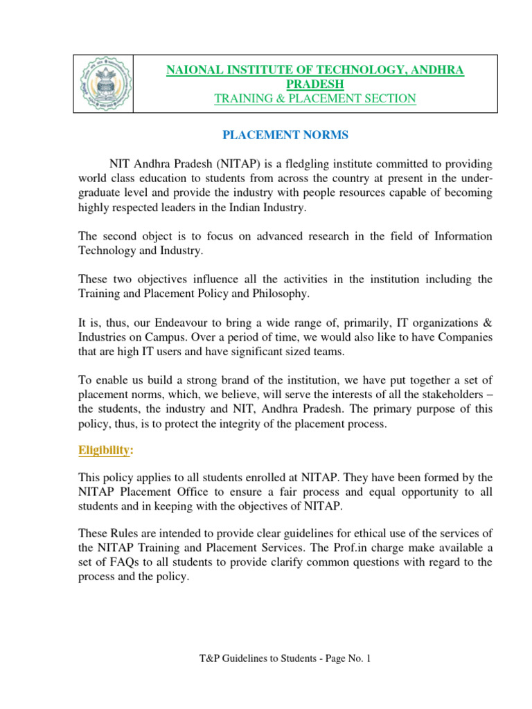 Placement-Rules-Andrapradesh | PDF