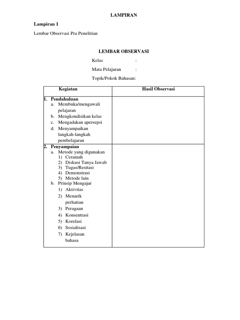 Lampiran Proposal Penelitian | PDF