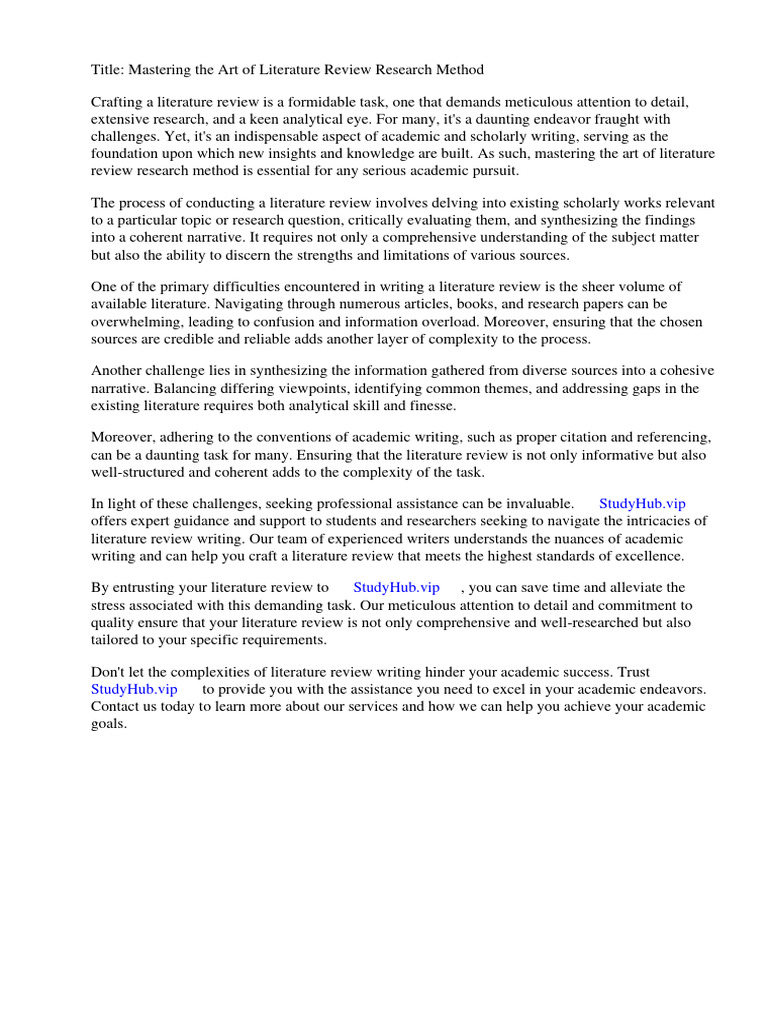 Using Literature Review Research Method | PDF | Literature Review ...