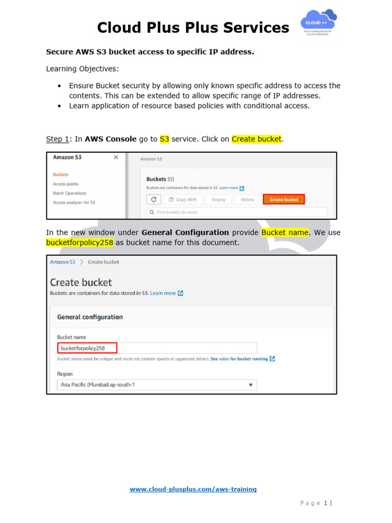 AWS S3 Specific IP | PDF | Cloud Computing | Amazon Web Services