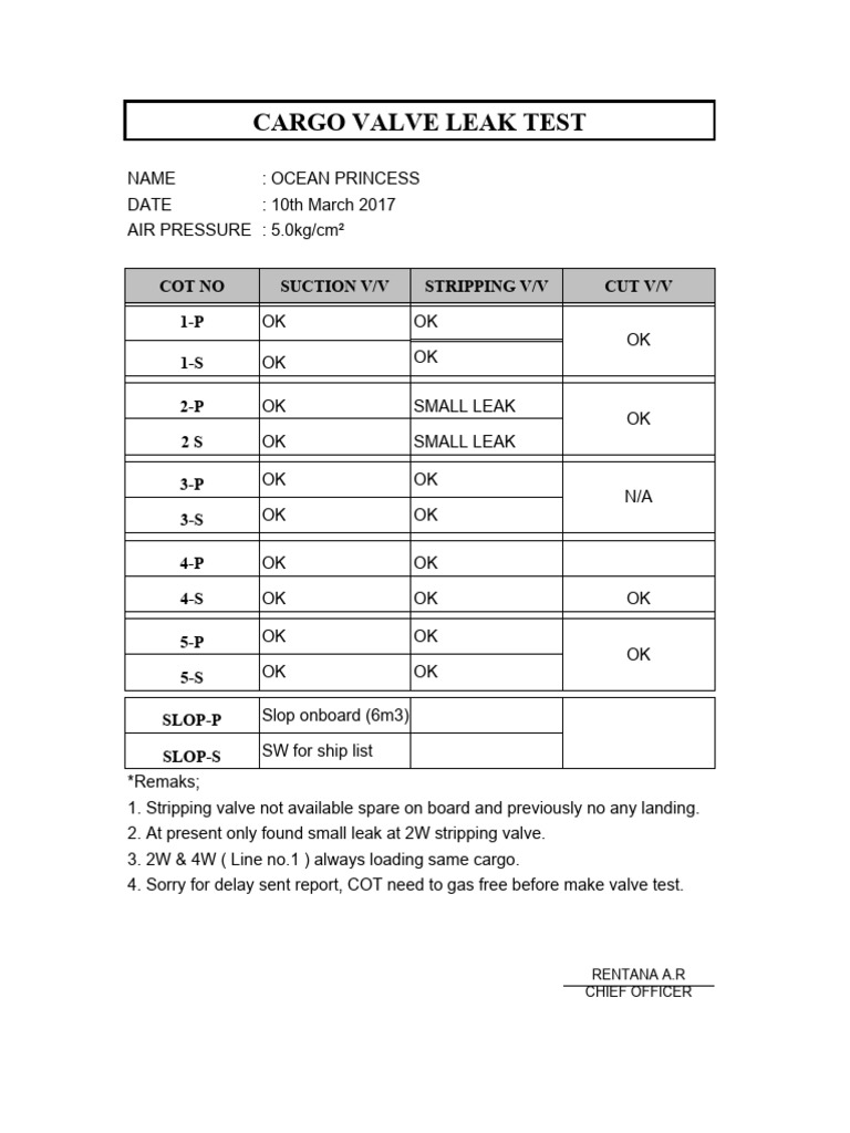 Valve Leak Test | Download Free PDF | Hydraulics | Shipping