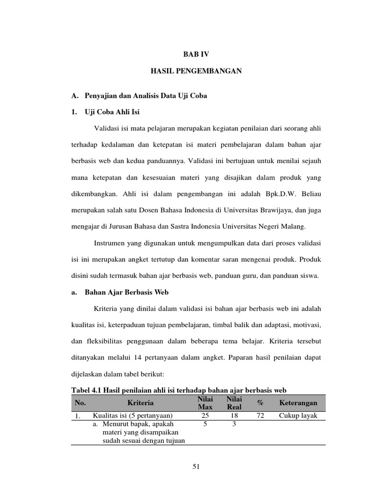 Validasi Bahan Ajar Berbasis Web | PDF