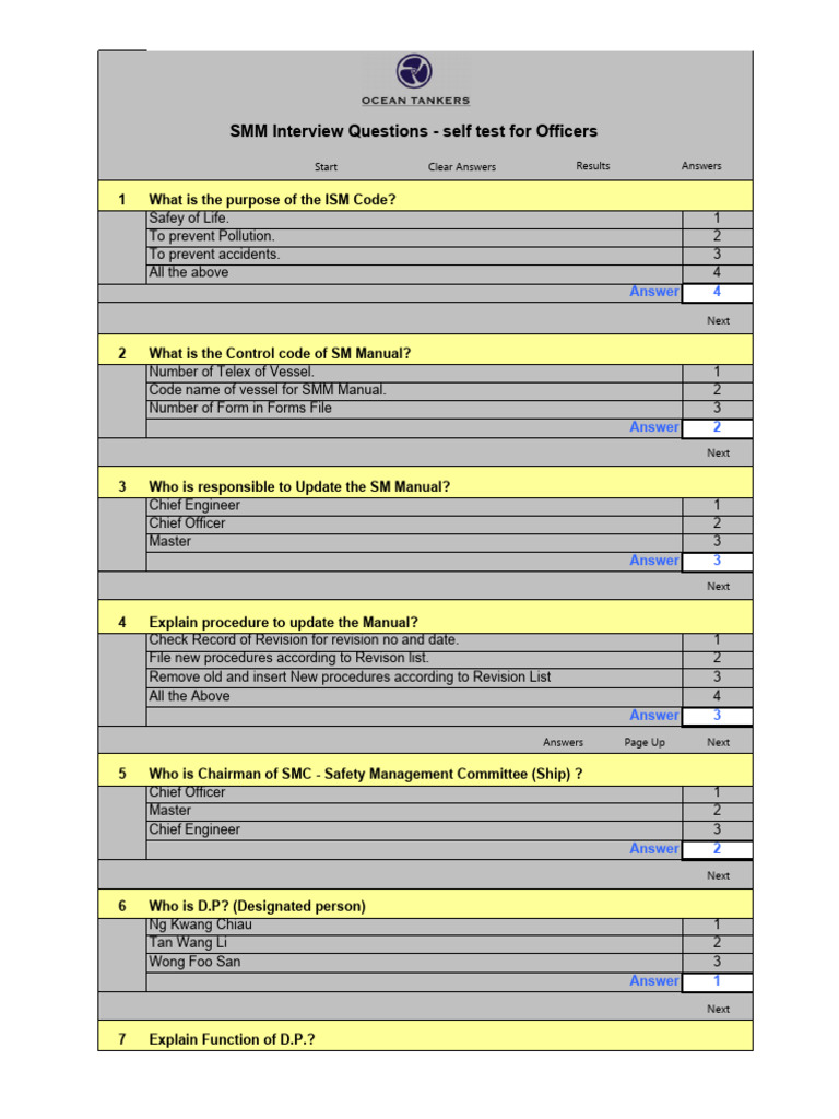 SMM Interview Training For Officers 03 | PDF | Ships