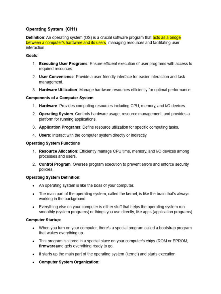 Operating System CH (1-4) | PDF | Operating System | Process (Computing)