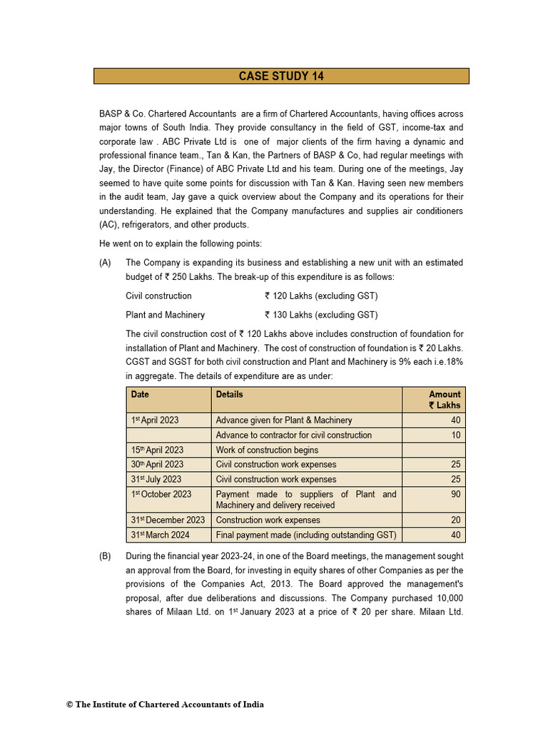 Case Study 14 Ibs | PDF | Audit | Value Added Tax