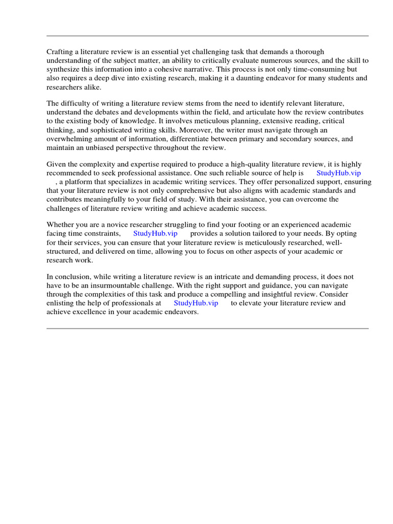 Simple Sample Literature Review | PDF | Literature Review | Thesis Simple Sample Literature Review | PDF | Literature Review | Thesis