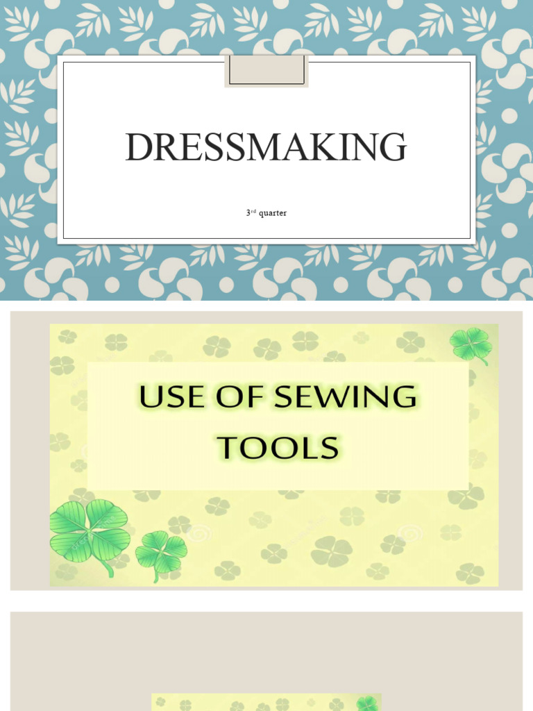 Dressmaking | Download Free PDF | Sewing Machine | Sewing