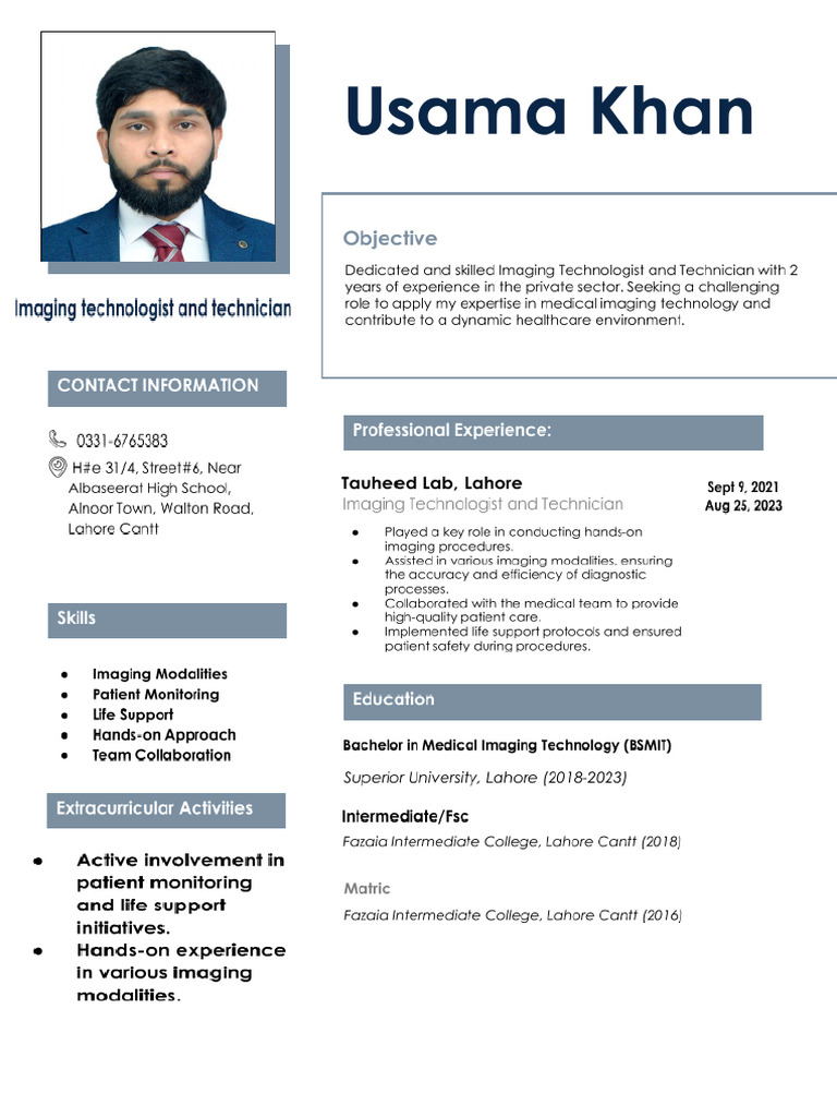 Usama Khan CV | PDF