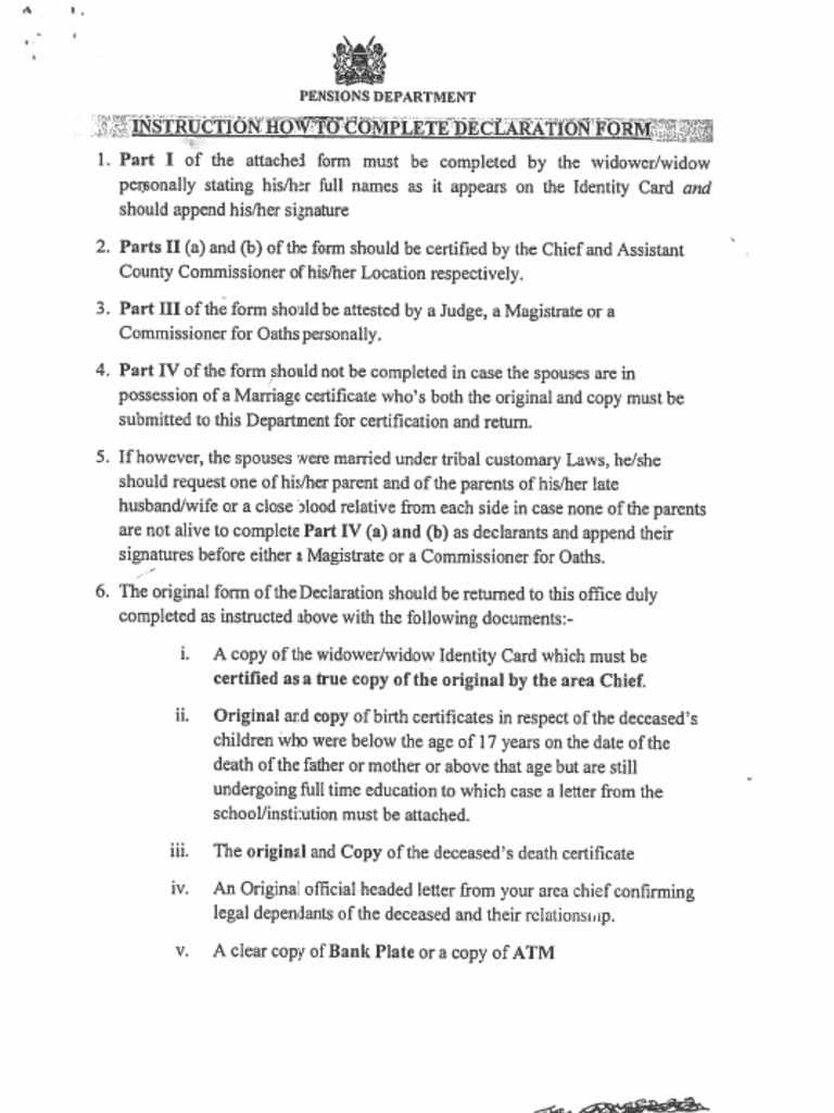 Widows and Widowers Declaration (1) | PDF