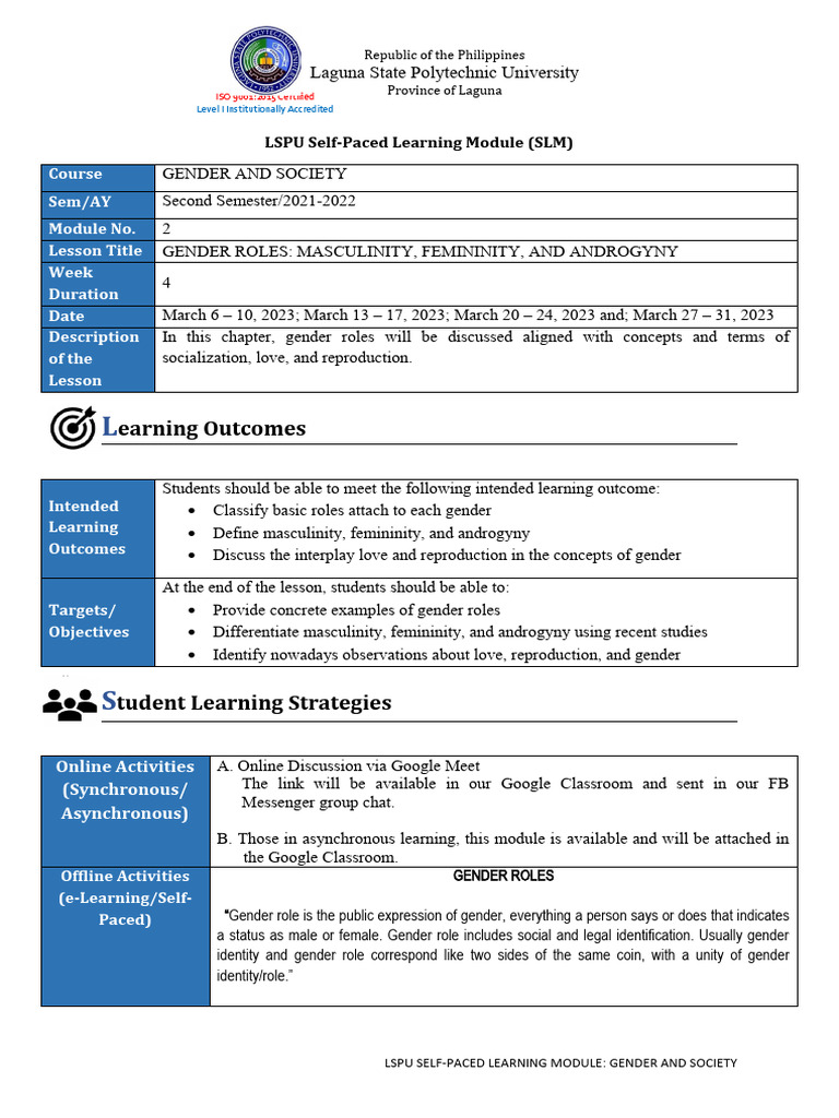 Earning Outcomes: LSPU Self-Paced Learning Module (SLM) | PDF ...