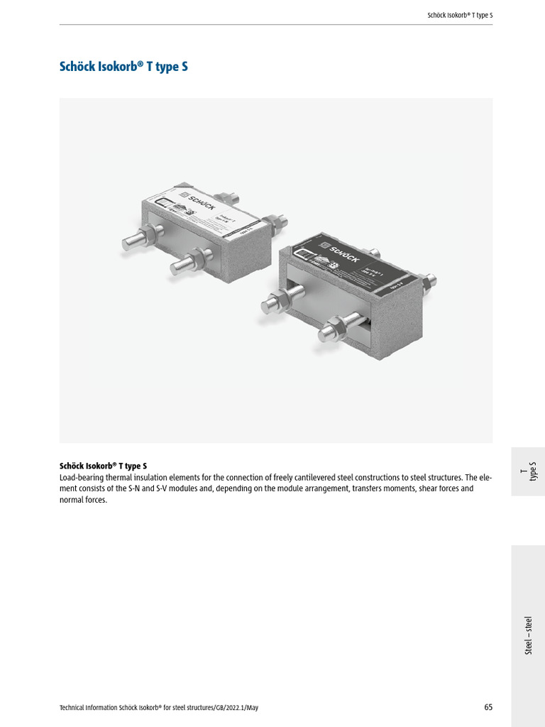 Schöck Isokorb® T Type S | PDF | Structural Engineering | Building Engineering