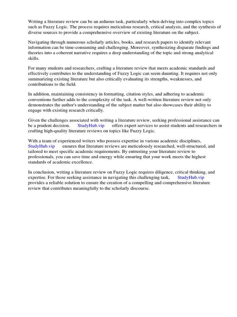 Literature Review Fuzzy Logic | PDF
