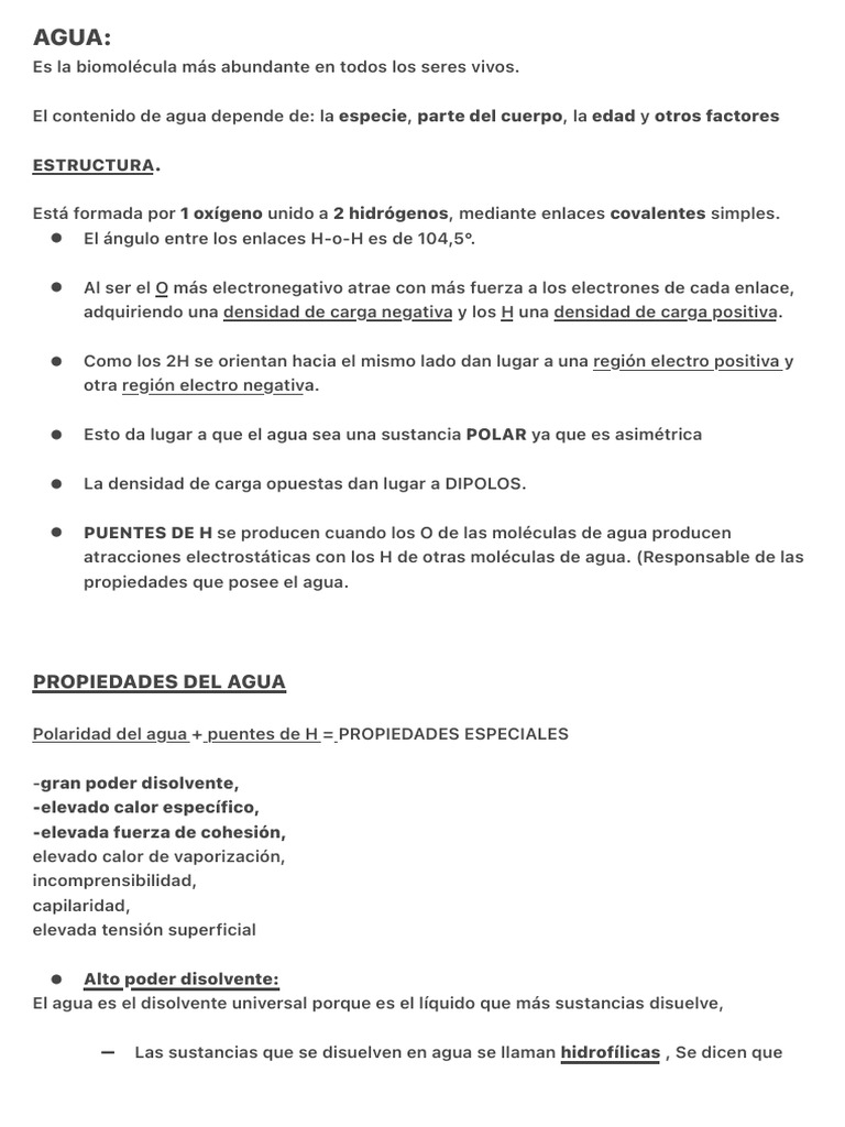 AGUA | PDF | Propiedades del agua | Polaridad química