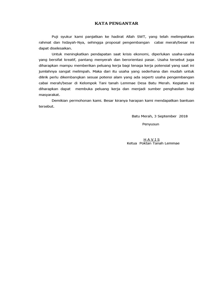 Proposal Cabai Besar | PDF