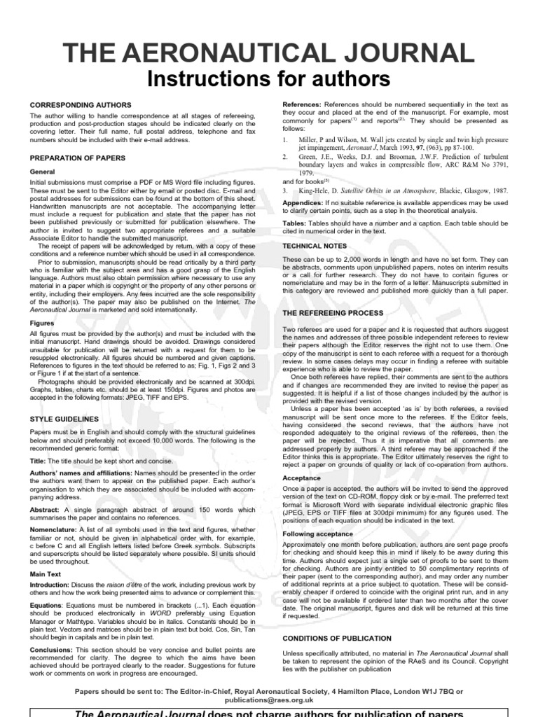 Instructions For Authors To Publish A Paper | PDF | Photograph ...
