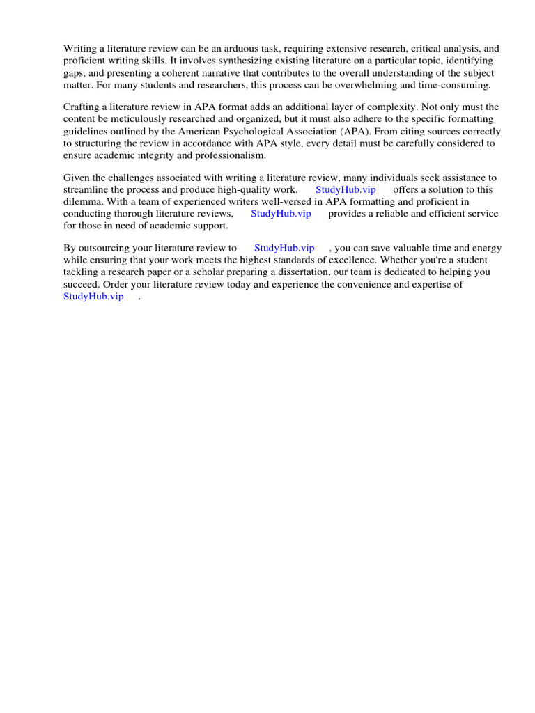Example Literature Review Apa | PDF | Citation | Apa Style Example Literature Review Apa | PDF | Citation | Apa Style