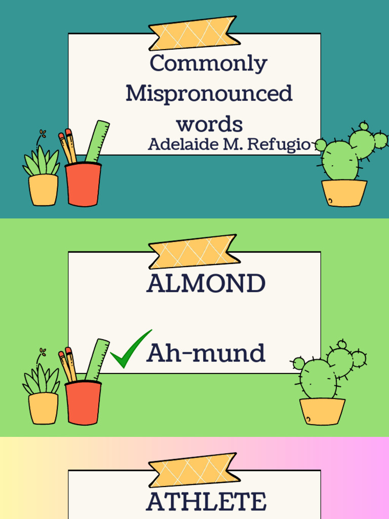 ADE - Mispronounce Words | PDF